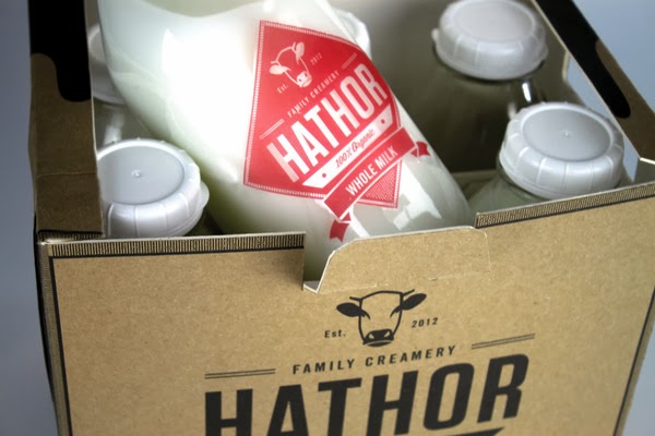 Michael Vilayvong's milk bottle design Hathor Family Creamery.