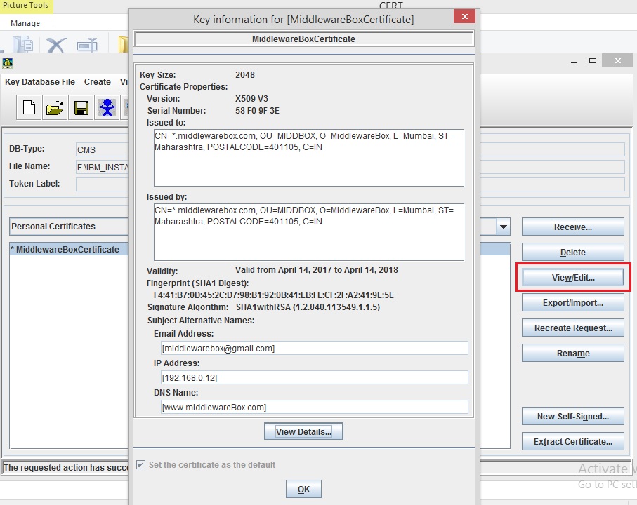 MiddlewareBox: How to Create Self-signed Certificate using ikeyman ...