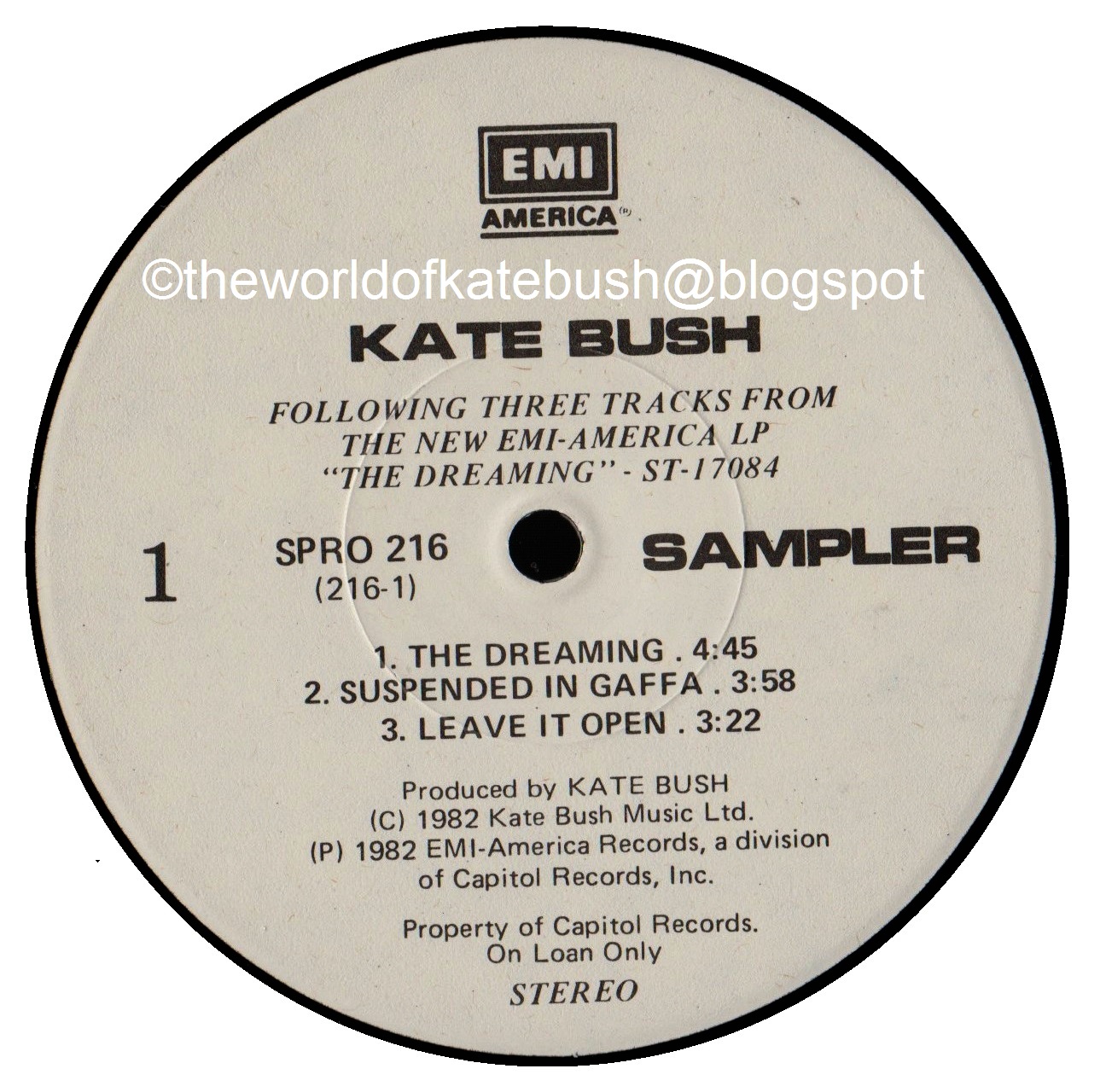 THE WORLD OF KATE BUSH: Kate Bush Sampler - Canadian Promo