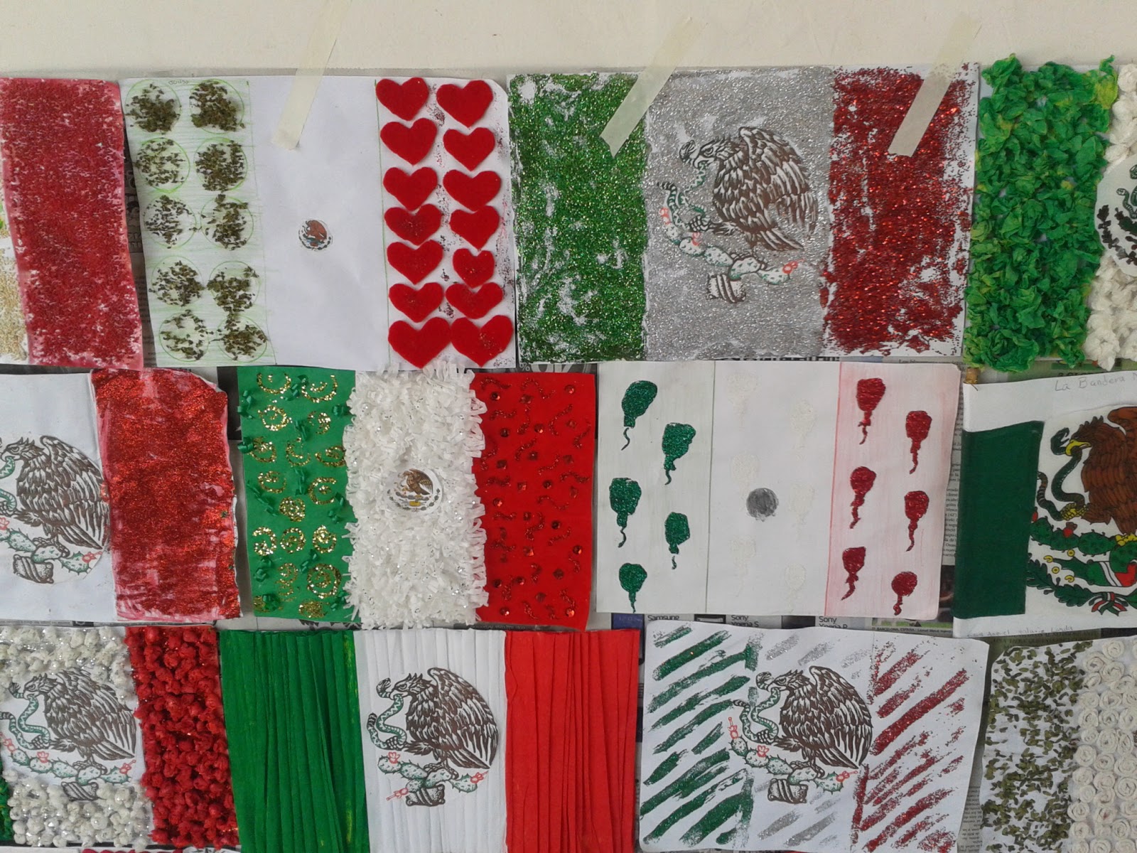 Escuela primaria "Nicolás Bravo": 2° "A" Banderas de México