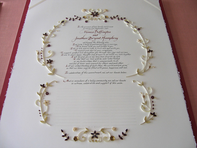 30 Quilled Wedding Invitations, Marriage Certificates and Ketubahs