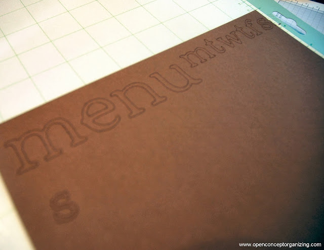 Open Concept Organizing: DIY Menu Board