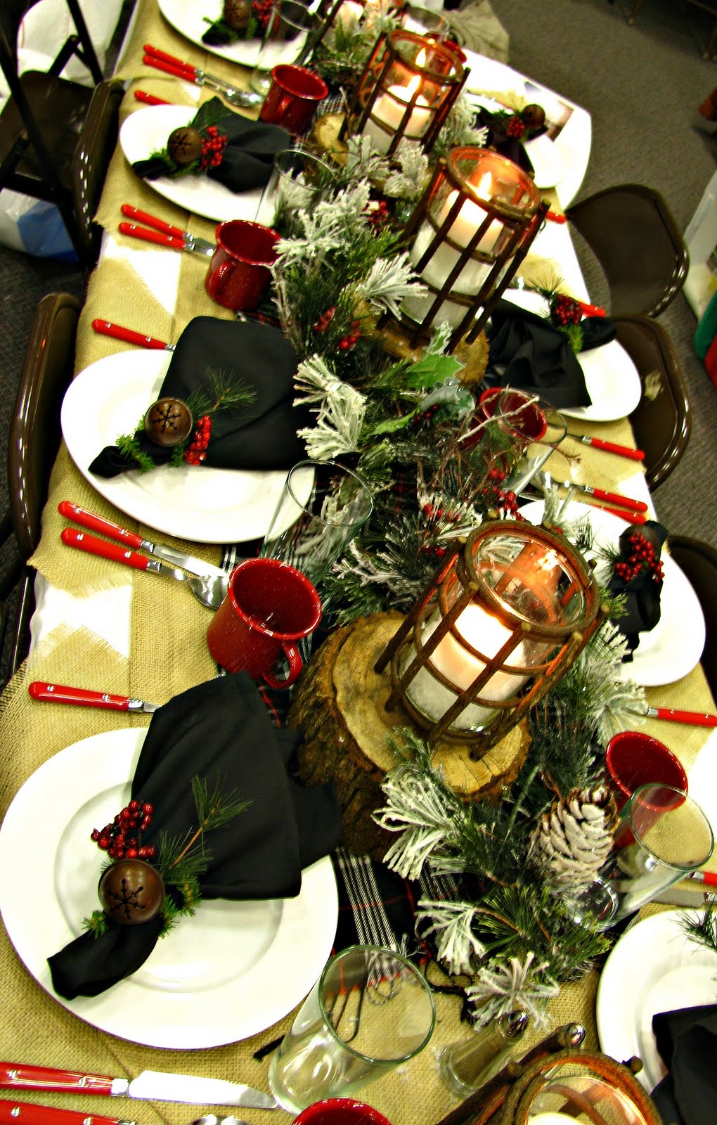 Our Creative Life: Rustic Winter Wonderland Tablescape