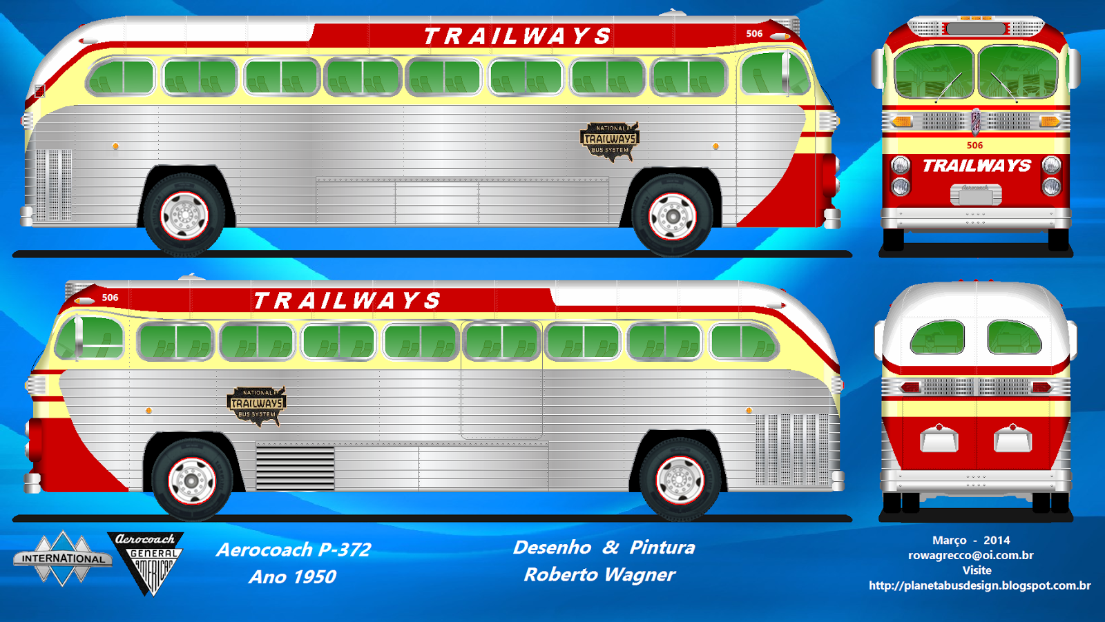 Planeta Bus Design: Trailways - Aerocoach P-372