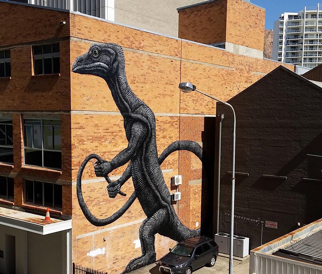 ROA creates a series of new pieces in Townsville, Australia – StreetArtNews