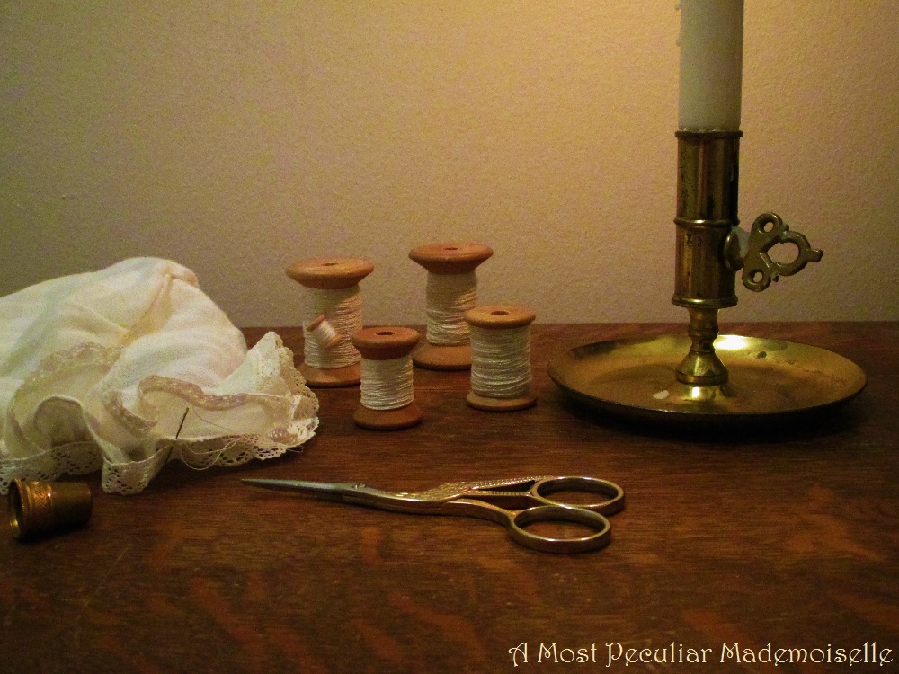 A Most Peculiar Mademoiselle: 1840s Cap Lace Trimmed and Starched