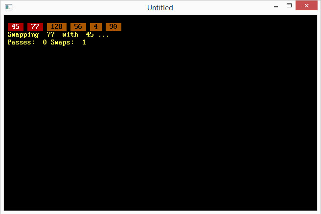 Teochew Thunder: Web Tutorial: QBasic Bubble Sort Animation