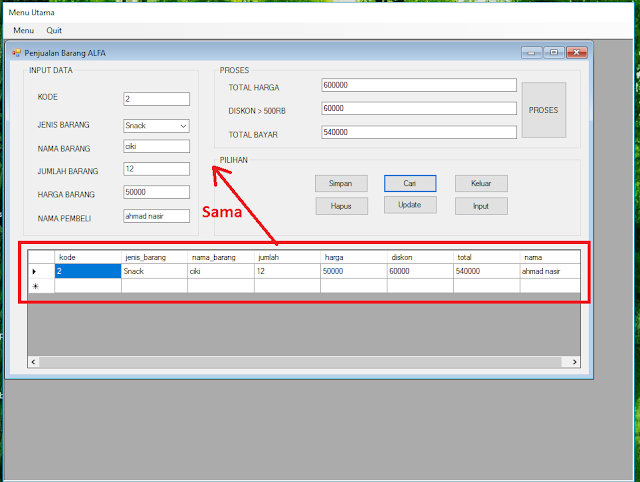 Menampilkan Data dari DataGrid ke TextBox VB.NET - nasir 46