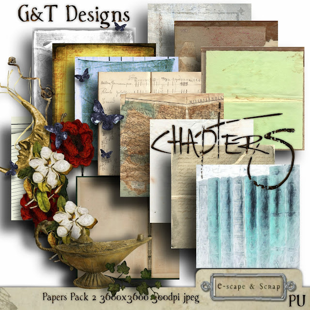 E-scape and Scrap: G&T Designs - Chapters Freebie Cluster