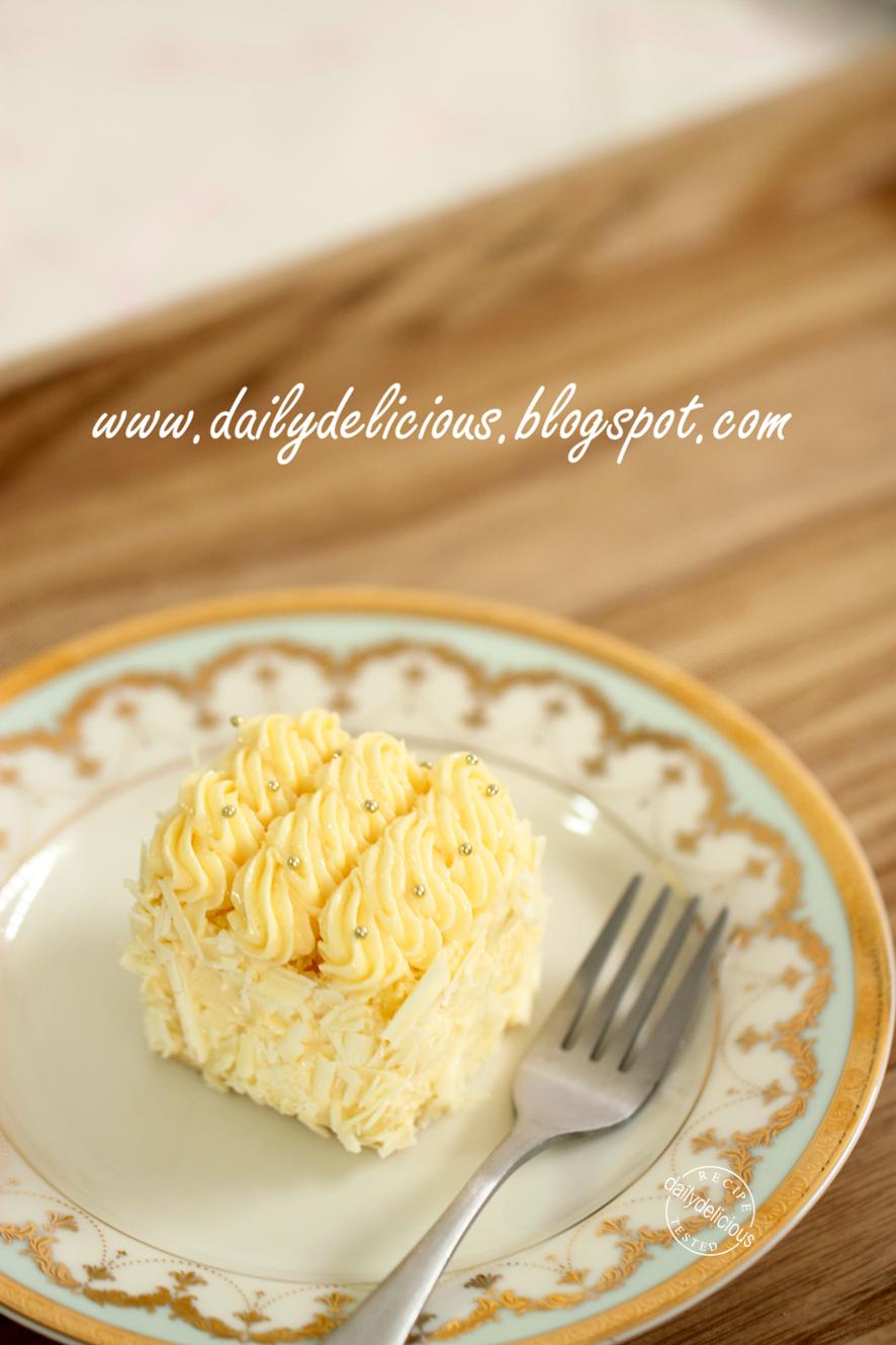 dailydelicious thai: Lemon White chocolate mini cake: Mini size with a ...