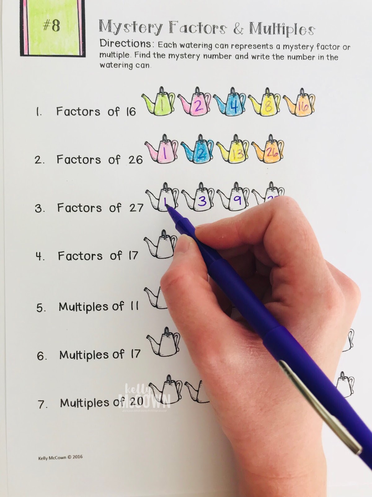 Kelly McCown: April NO PREP Math Packet - 4th Grade