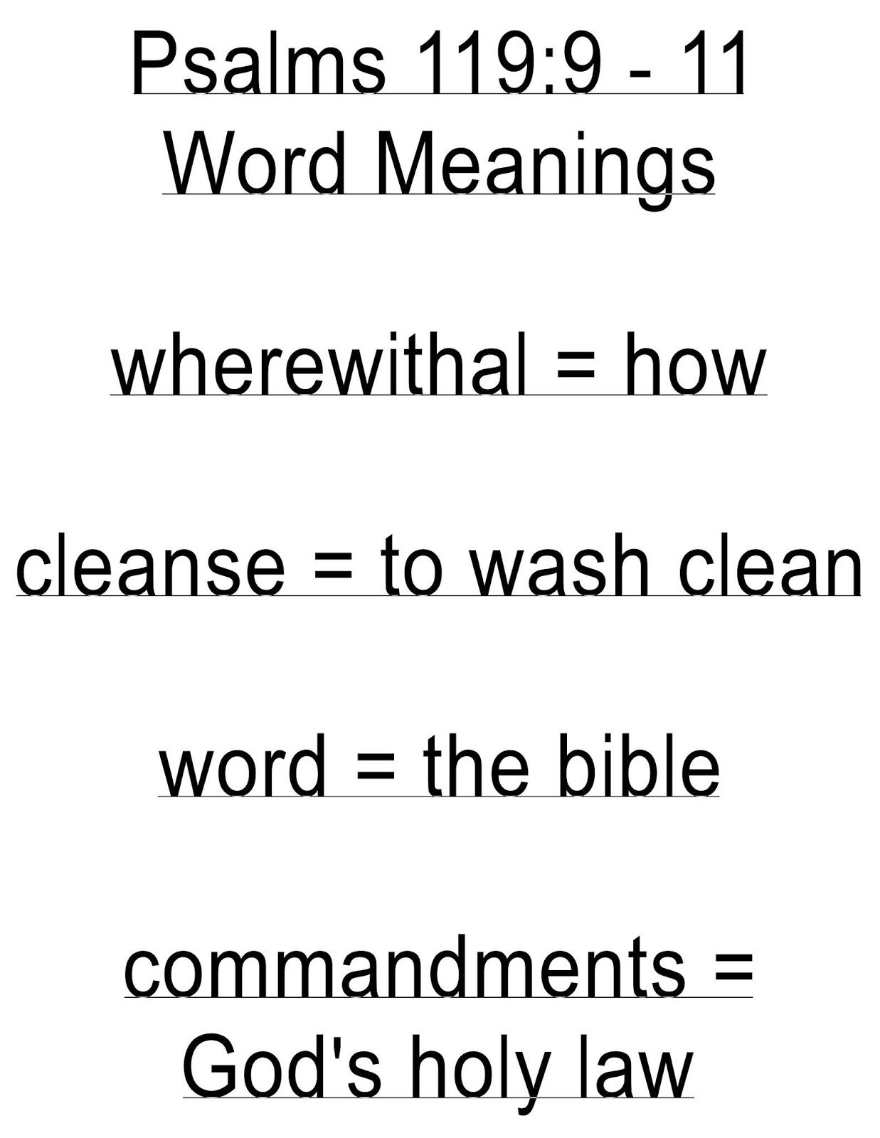 Children's Gems In My Treasure Box: Psalms 119 9-11 Memory Verse Chart ...