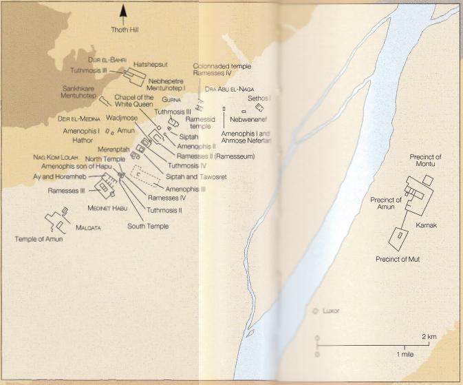 Ancient Egyptian Temples: Page 11: Map of Ancient Egyptian Temples