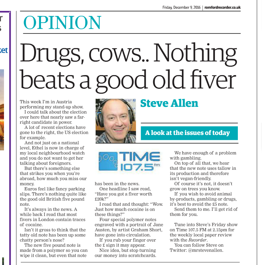 [Newspaper Column] Money ~ Some News