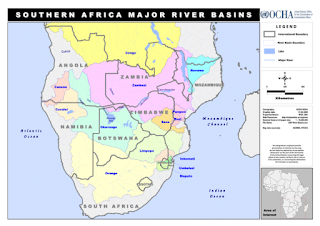 southern arican river basins: Major Southern African River Basins