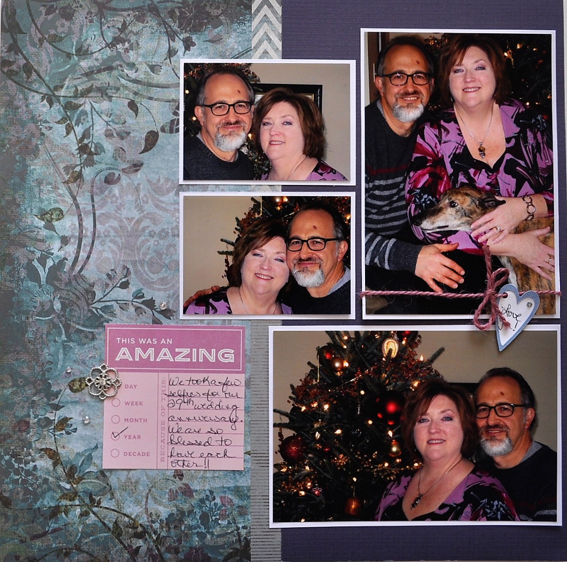 Random Memories: Two Page Scrapbook Layout - "Live Laugh Love"