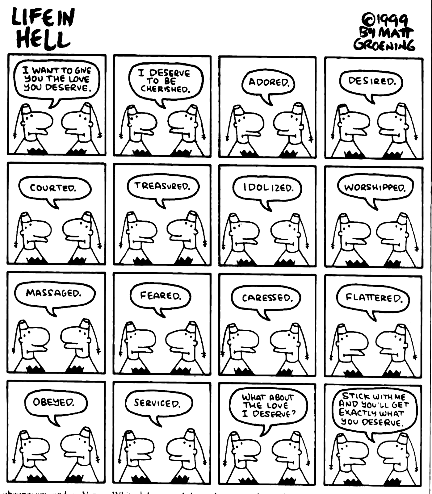 Bongo's Ultimate Life in Hell Archive : Life in Hell 1999 Archive