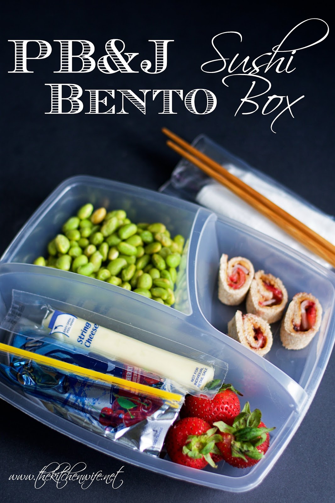 Peanut Butter and Jelly Sushi Back to School Bento Box - The Kitchen Wife