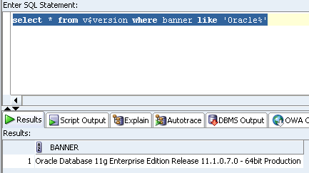 PeopleSoft Reference: How to know Oracle installed Version