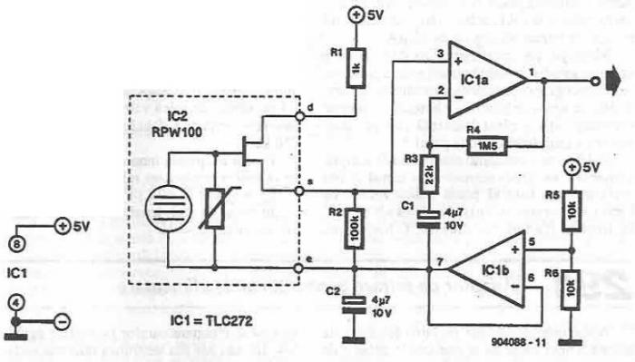 Proximity Detector Using TLC272 - electronics