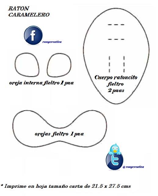 Ronycreativa blog de manualidades: Cómo hacer lindos ratones con bastón ...