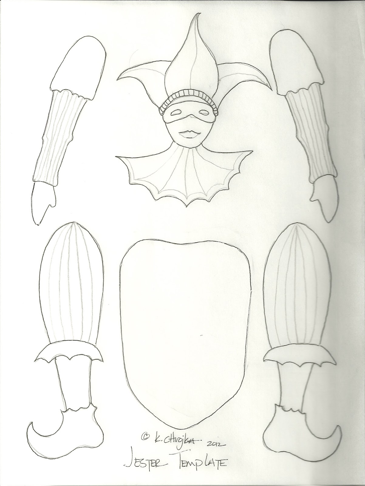 just create every day: paper jester tutorial