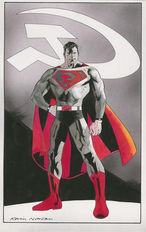 NO ONE EQUALS DOOM!: Kevin Nowlan's russian Superman.