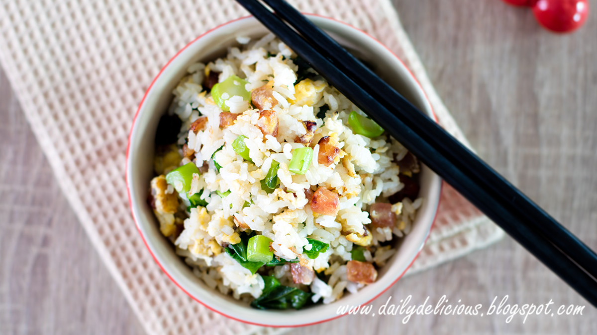 dailydelicious: Chinese sausage (LAP CHONG) fried rice