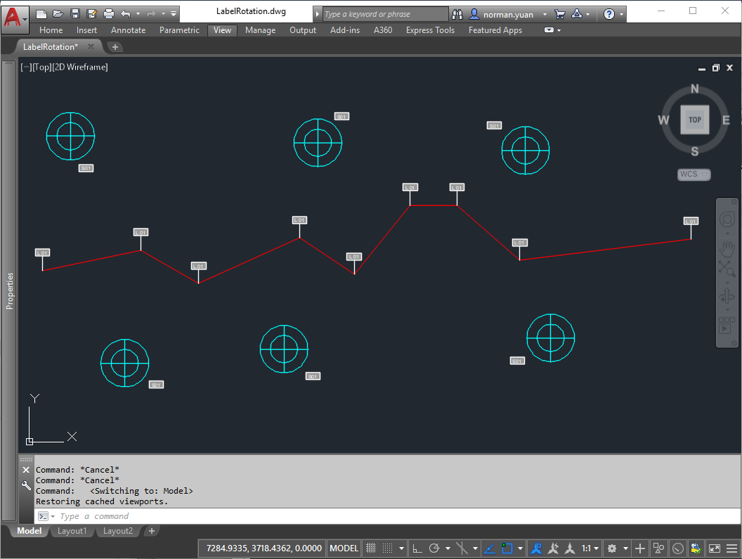 Drive Autocad With Code Using Rotation Parameter Action In Conjunction