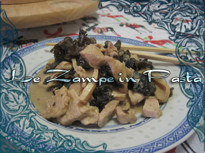 Le Zampe in pasta: Profumi cinesi... Pollo Bambù e Funghi.
