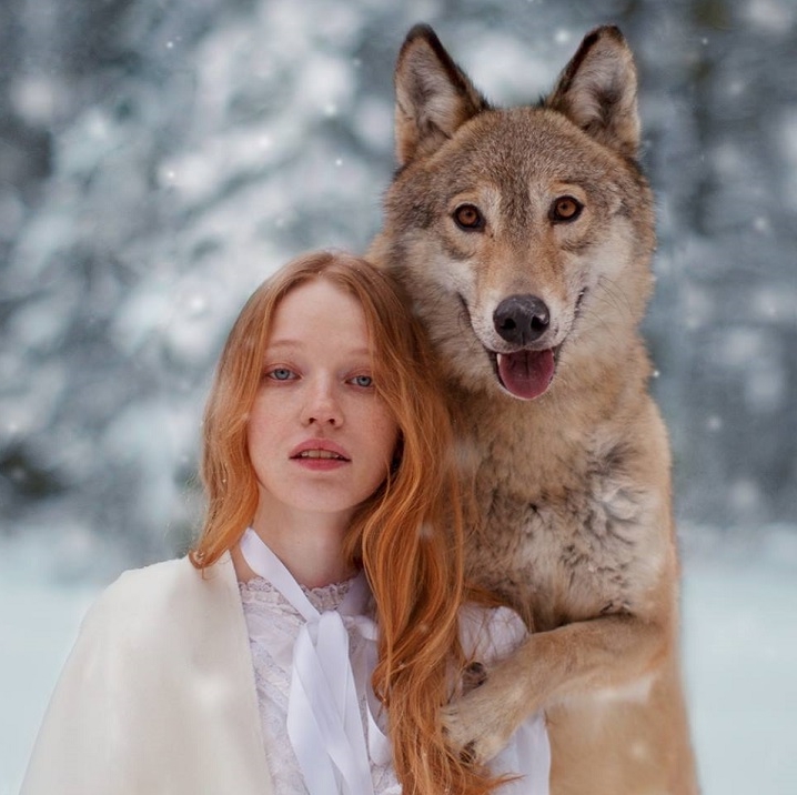 White Wolf : Dreamy Portraits of Women Living in Harmony with Wild ...