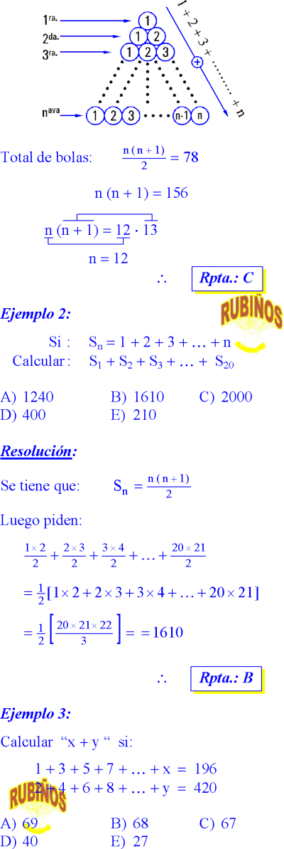 SUMATORIAS EJERCICIOS RESUELTOS