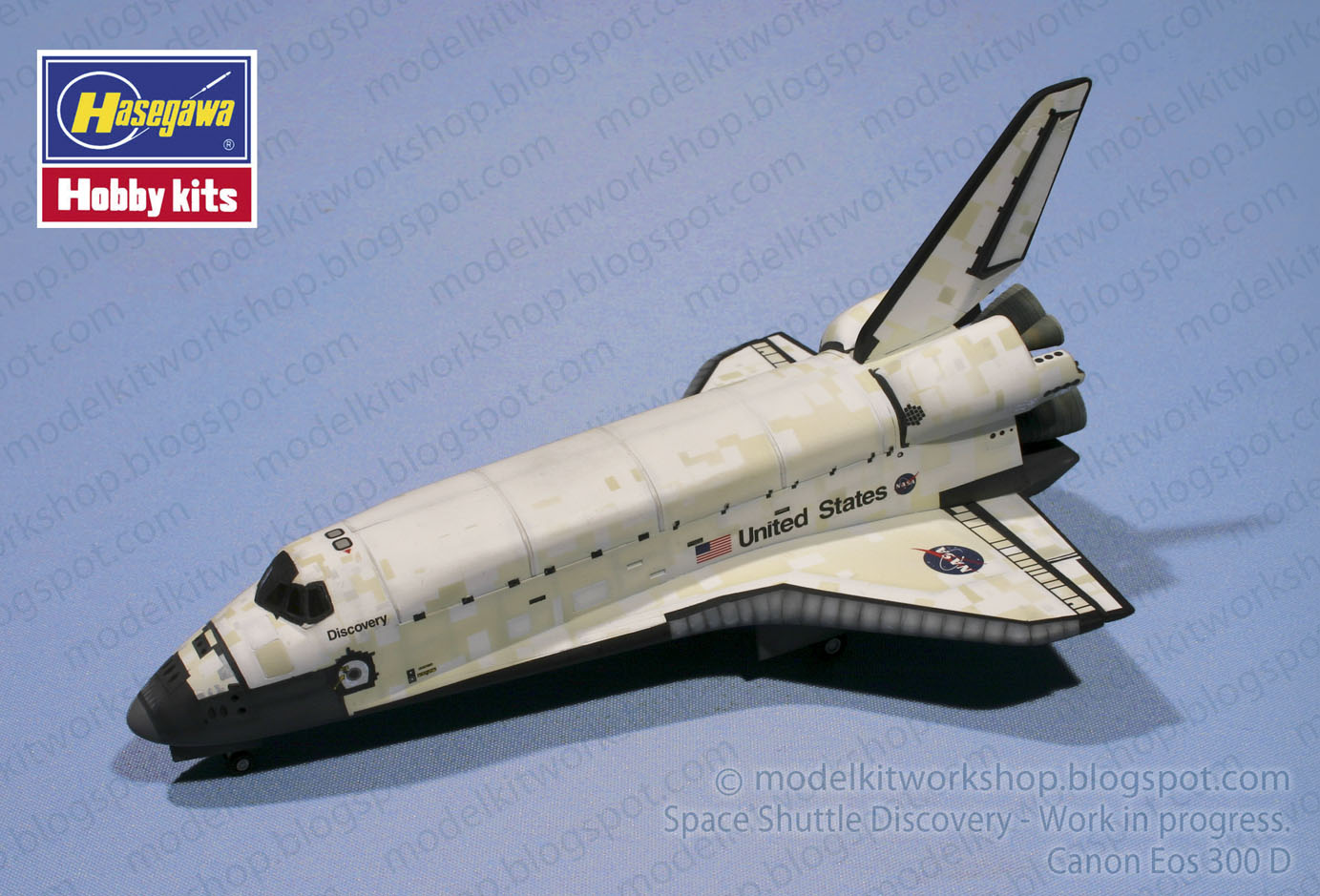 MODELKIT WORKSHOP: Space shuttle Discovery : Hasegawa 1/200