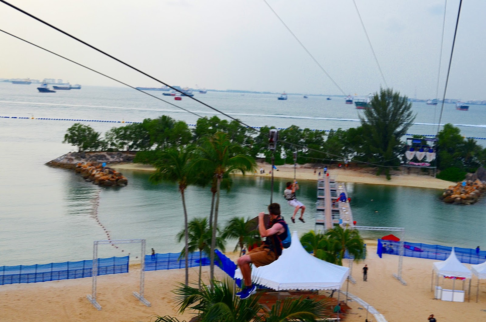 Sentosa, Part 1: Zipline and Sunshine