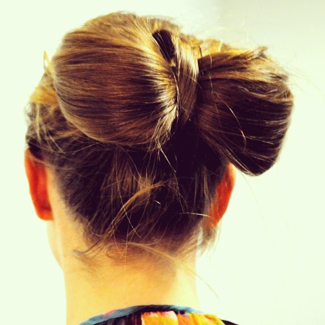 Hair Bow Bun Tutorial at David Masterson blog