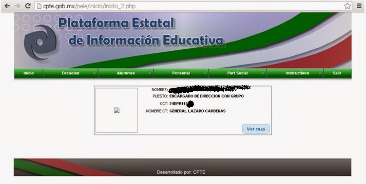 ZONA 065: REQUERIMIENTOS PEIE, EDIFICIO ESCOLAR