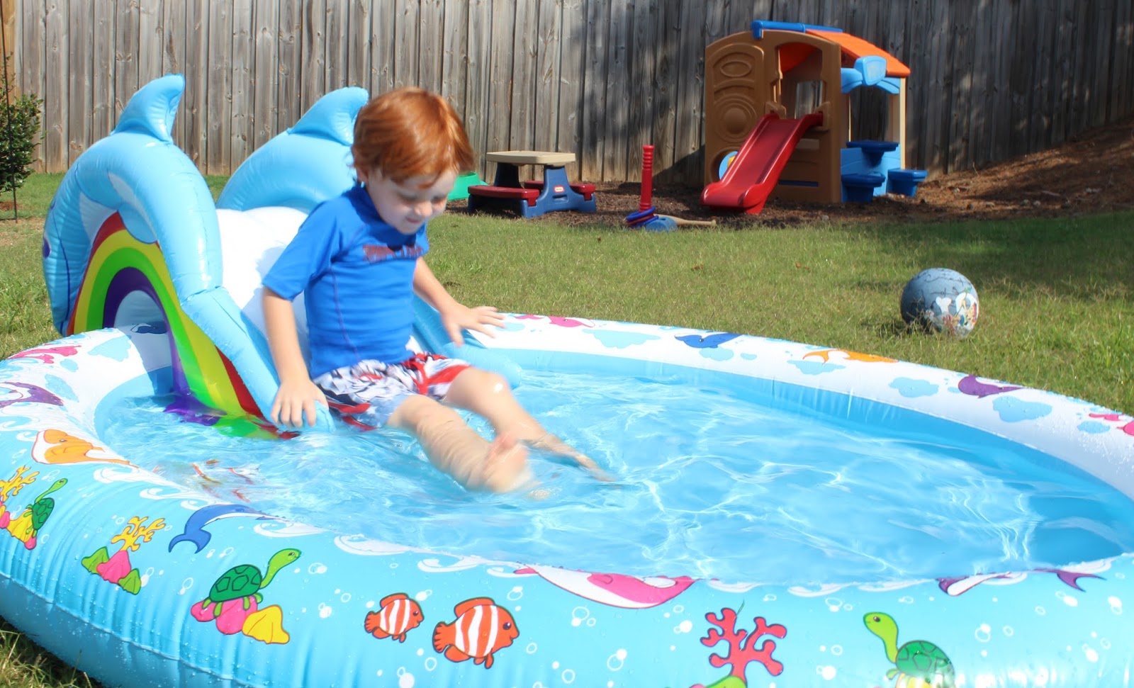 Backyard Pool Time - Redhead Baby Mama | Atlanta Blogger