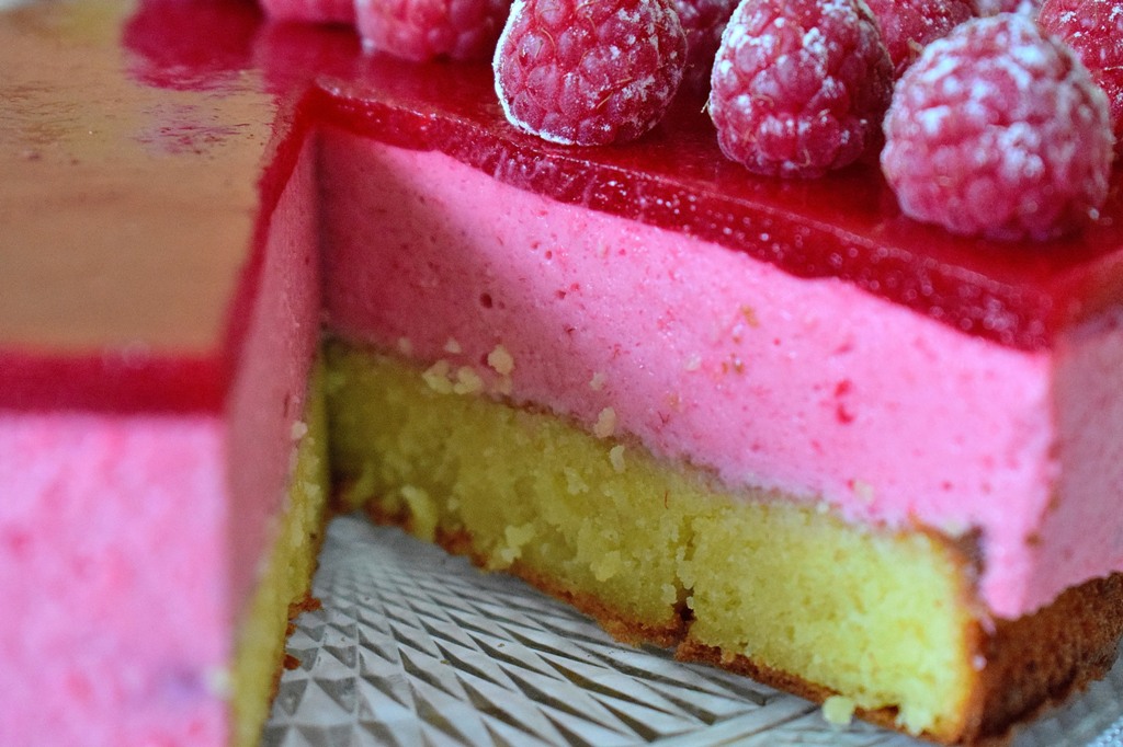 The Reader's Tales: Raspberry Bavarois with a Raspeberry Mirror Glaze ...