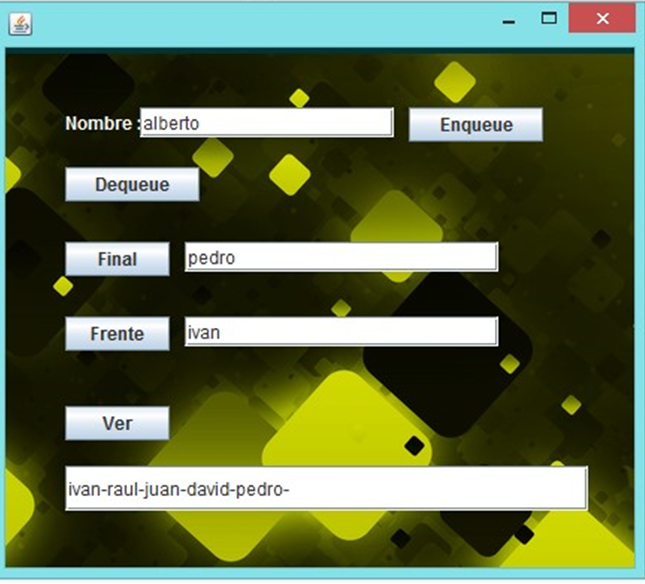 Estructura de datos : Ejemplos de una lista, cola y una pila (Archivos.jar)