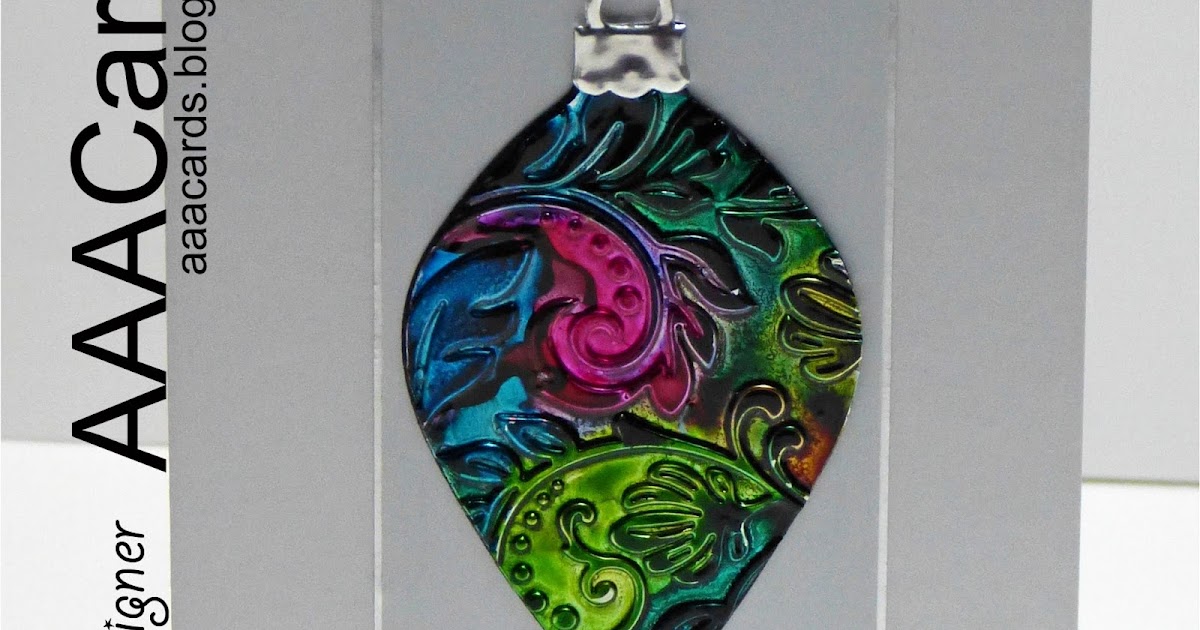 Cathy's Card Spot: Alcohol ink metal decorations.
