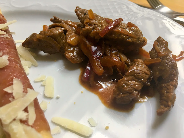 Rinderstreifen mariniert