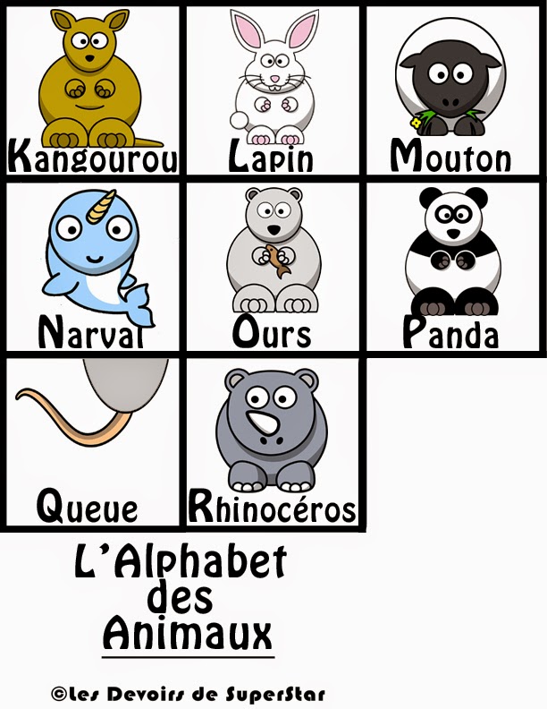 Les Devoirs de SuperStar: L'Alphabet des Animaux