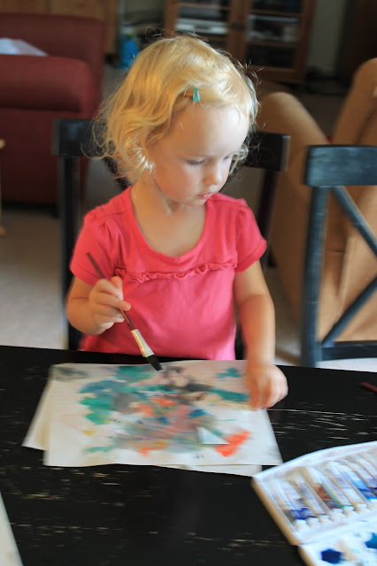 Kid Painted Mats for Frames