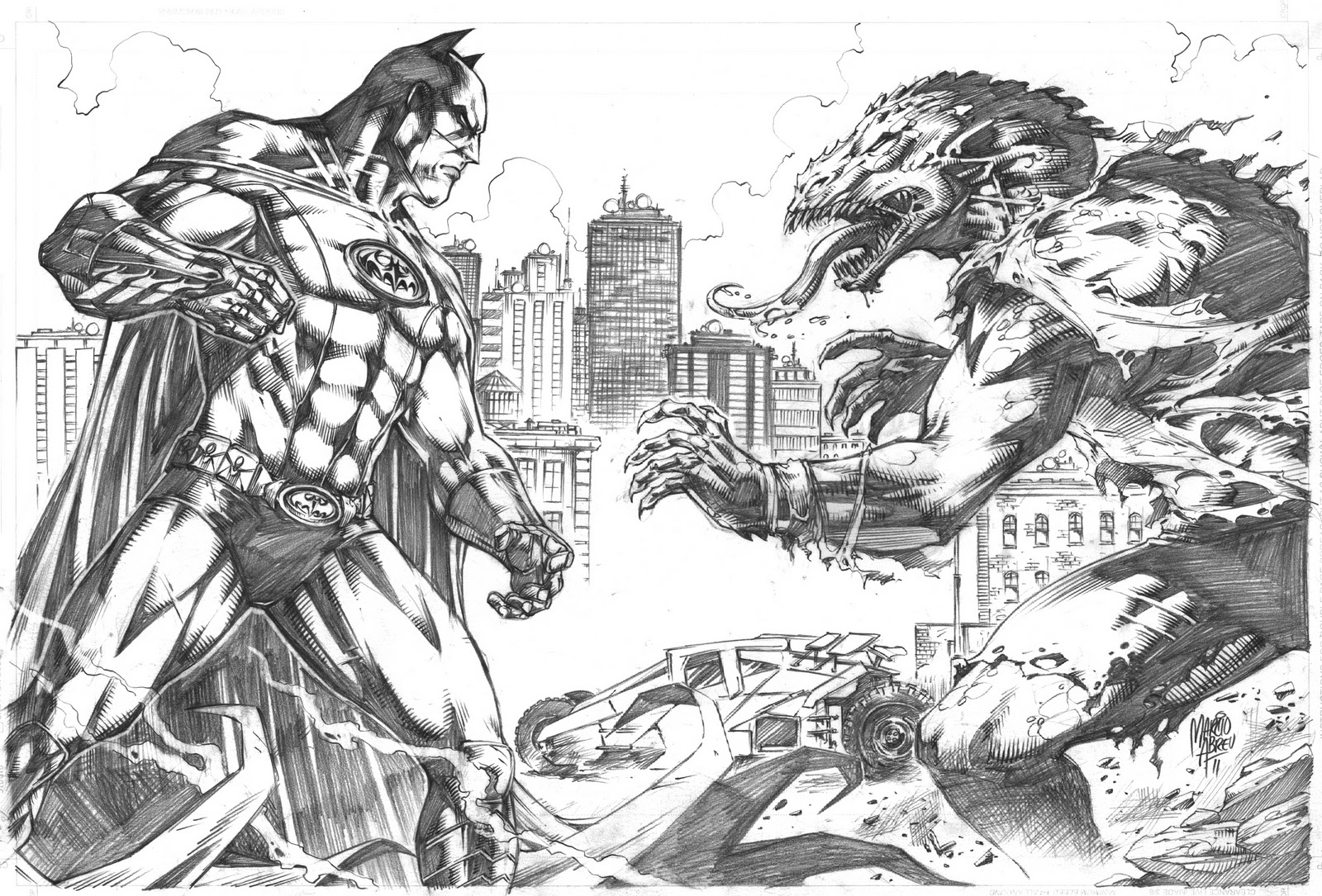 MARCIO ABREU ART: Batman vs Killer Croc