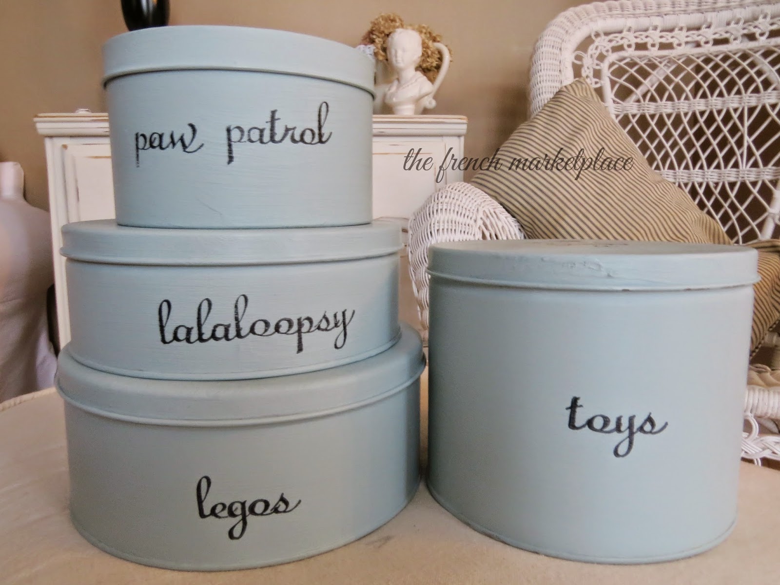 The Little French Farmhouse: Pretty Painted Tins for Storage