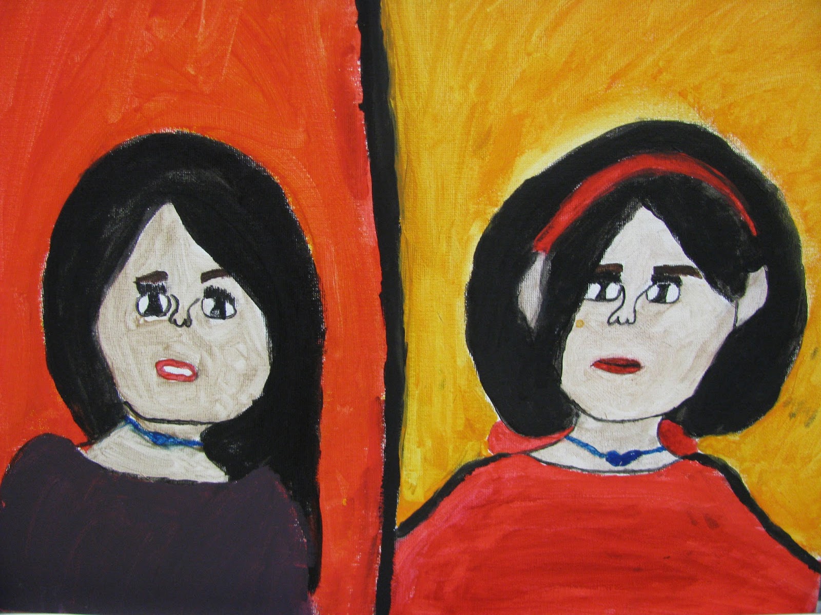 The Helpful Art Teacher: Self-portraits: My two selves
