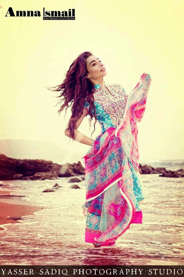 Amna Ismail Semi Stitched Lawn Collection 2014 Vol-2 | Amna Ismail ...