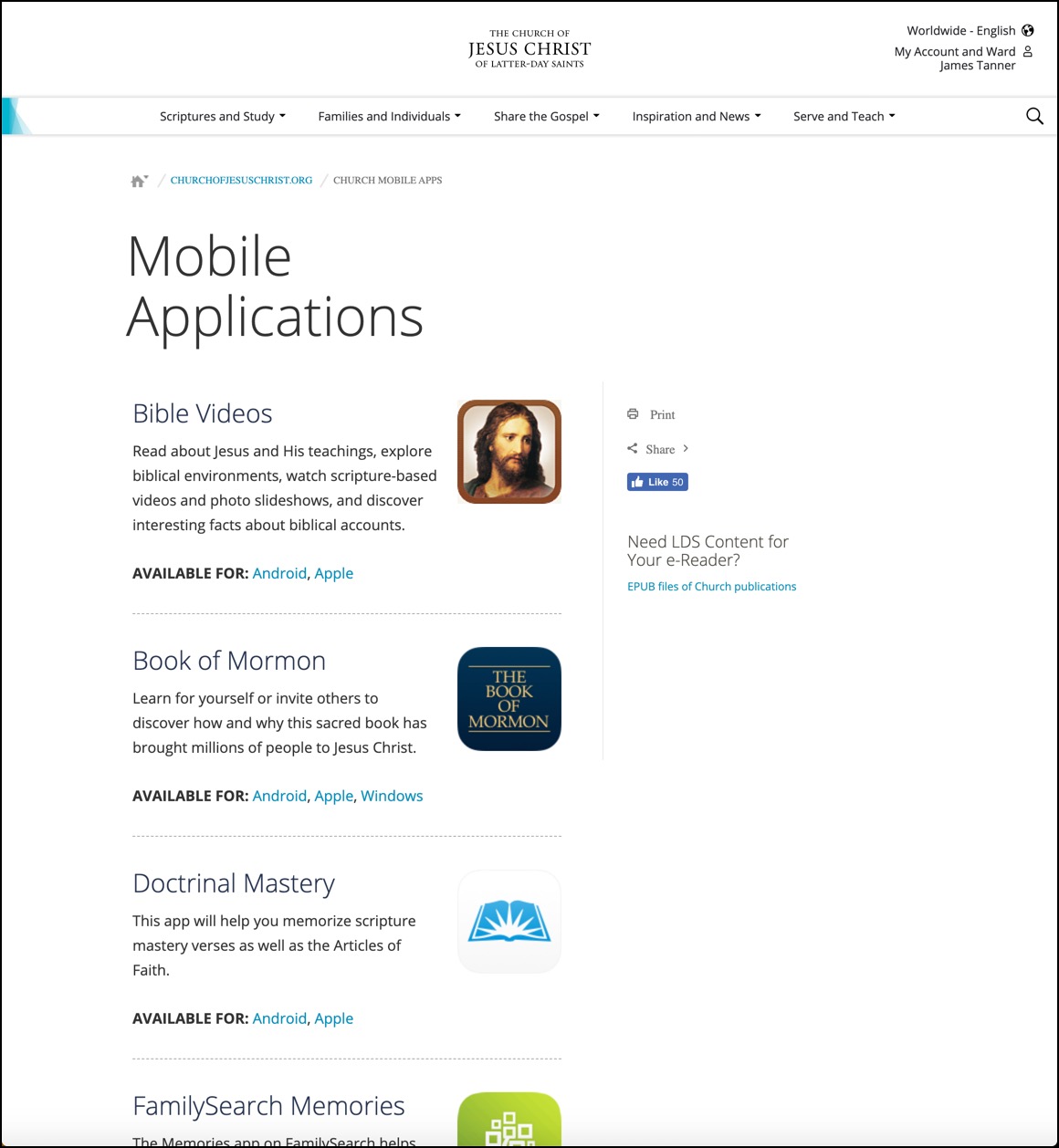 Rejoice, and be exceeding glad...: Apps and The Church of Jesus Christ ...