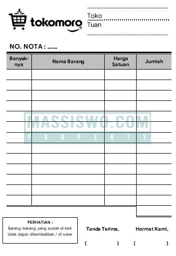 Bisa Diedit, Download Template Nota Kosong Berbagai Format, 49% OFF