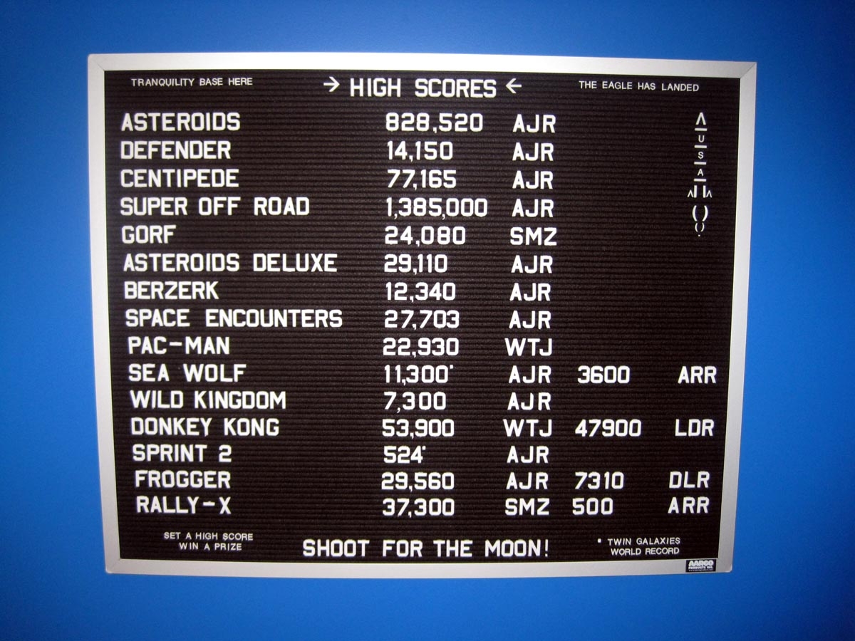 Tranquility Base Arcade: Score Board